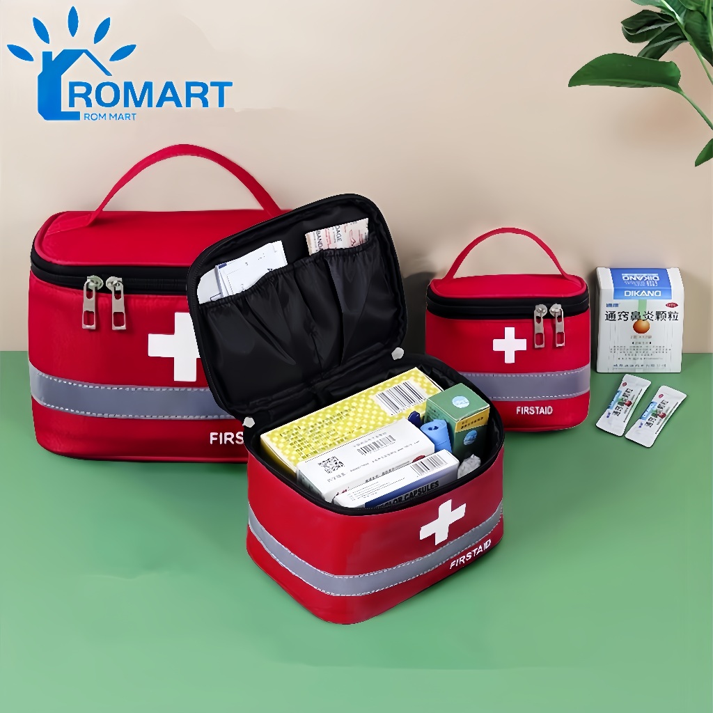 ROMART Medicine Kit First Aid Kit Emergency Pouch Travel Family Outdoor ...