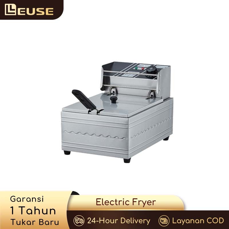 LEUSE Deep Fryer Electric Pan With Strainer Electric Deep Fryer ...