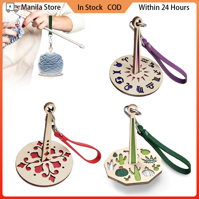 Portable Yarn Holder Wooden Yarn Ball Minder Crochet Yarn Spinner Wrist ...