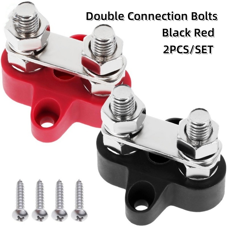 2PCS/SET Bus Bar Terminal Block M8 12-48V Power Junction Block Power Distribution Block | Shopee ...