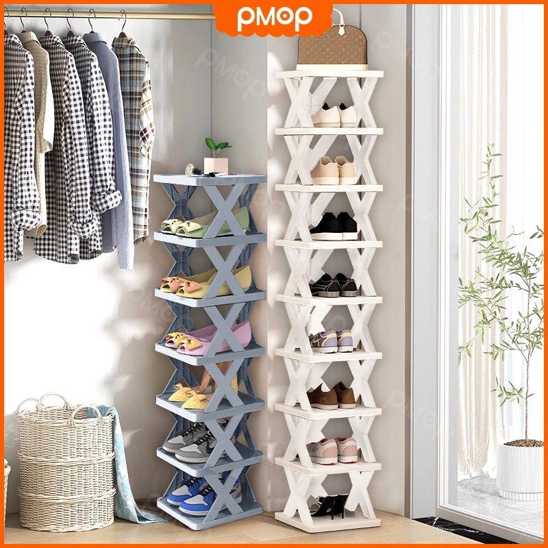 PMOP 3-9 Layer Creative X-shaped shoe rack Simple Home Folding Stand ...