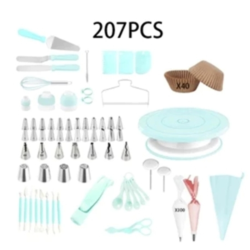 Cake Decorating Kit 207pcs Piping Bags And Tips Cake Turner Set For ...
