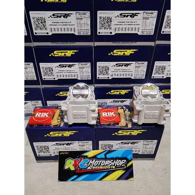 SRF [66MM, 72MM] Ceramic Cylinder Block (Forged Piston) for Aerox / Nmax V1 & V2 | Shopee ...