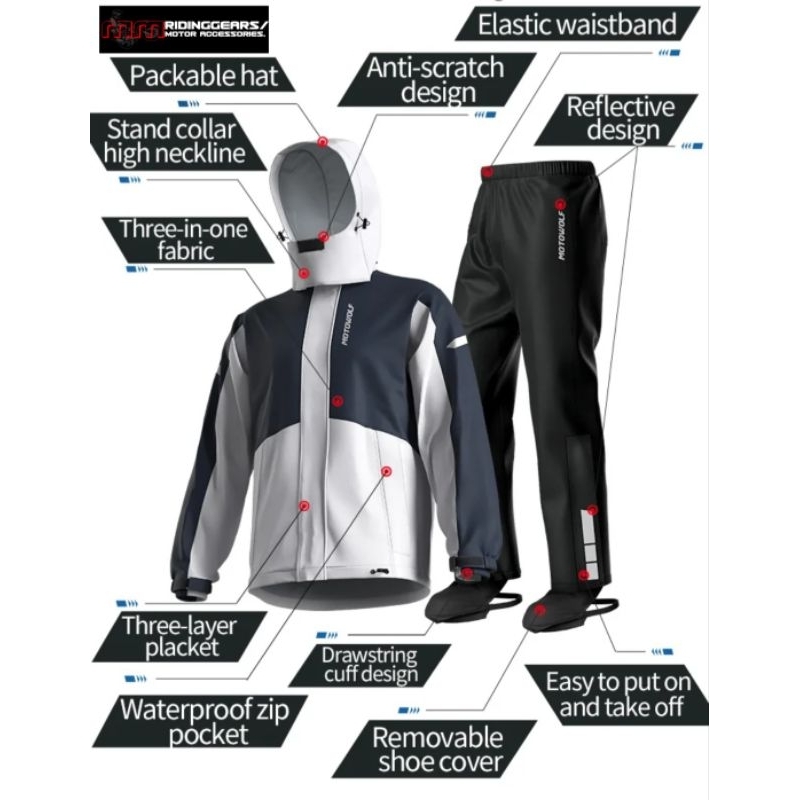 MOTOWOLF RAINCOAT V5 | Shopee Philippines