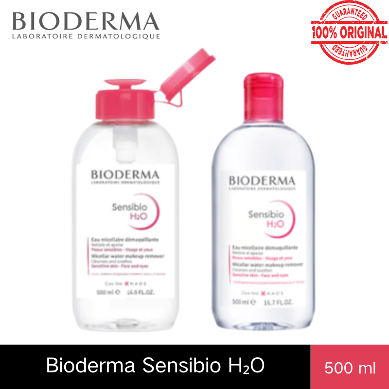 Bioderma Sensibio H2O Cleaning and Make-Up Remove Micelle Solution Sensitive Skin (500ml/500ml ...