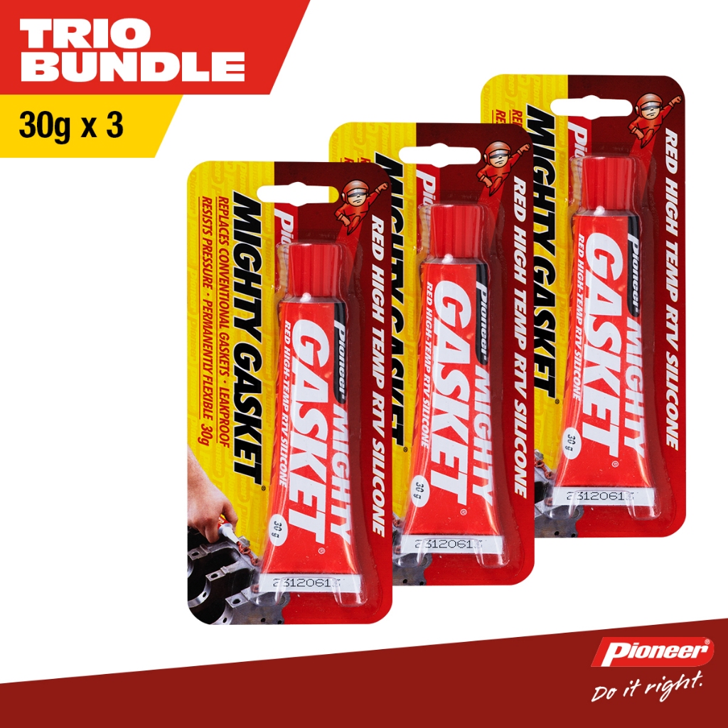 Pioneer Mighty Gasket Engine Sealant Red 30g x3 | Shopee Philippines