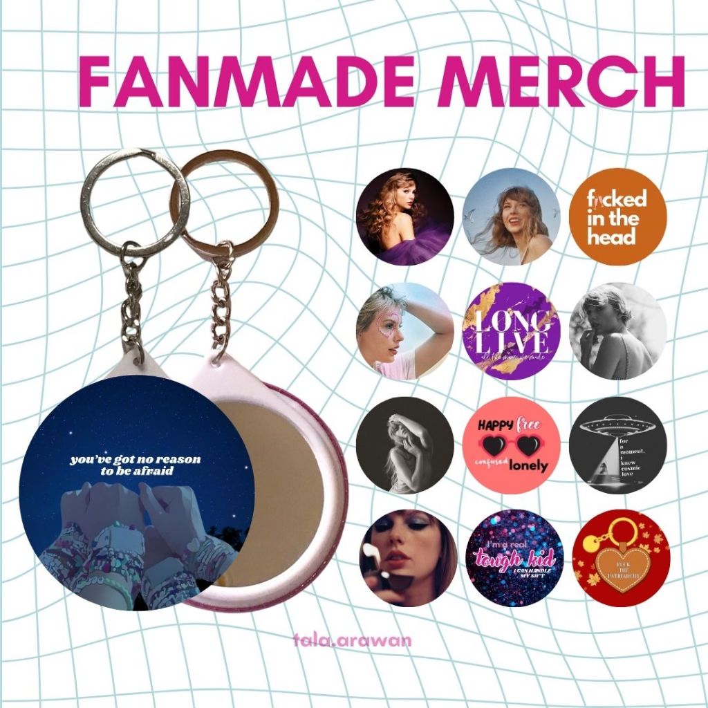 Swiftie Button Pin Mirror Keychain Ref Magnet Fanmade Merch Taylor ...