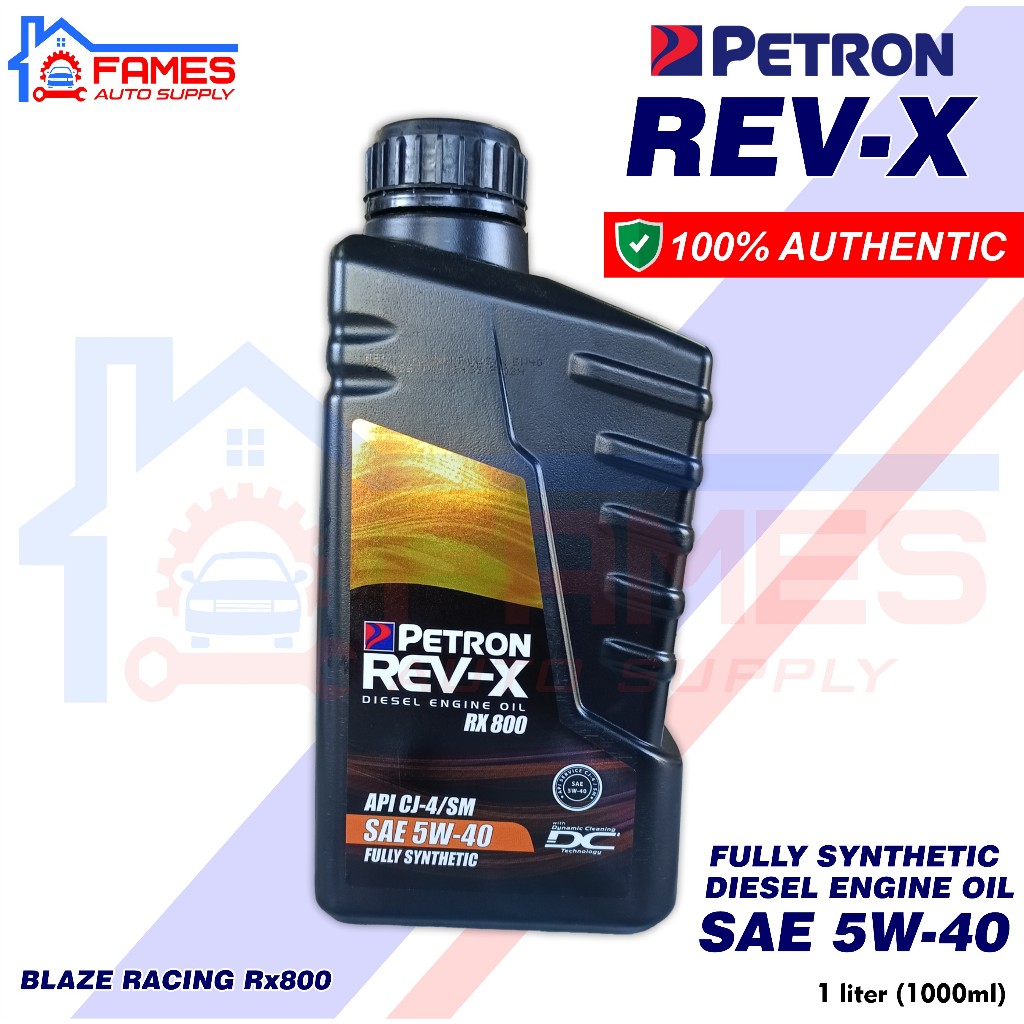 REV-X RX800 FULLY SYNTHETIC DIESEL ENGINE OIL SAE 5W-40 (1 LITER ...
