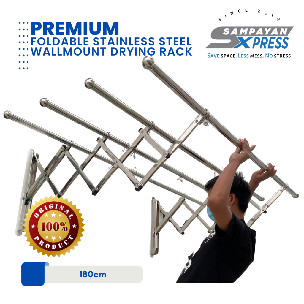 Sampayan Xpress® PREMIUM 4-Pole Extendable Heavy-duty Stainless Steel ...