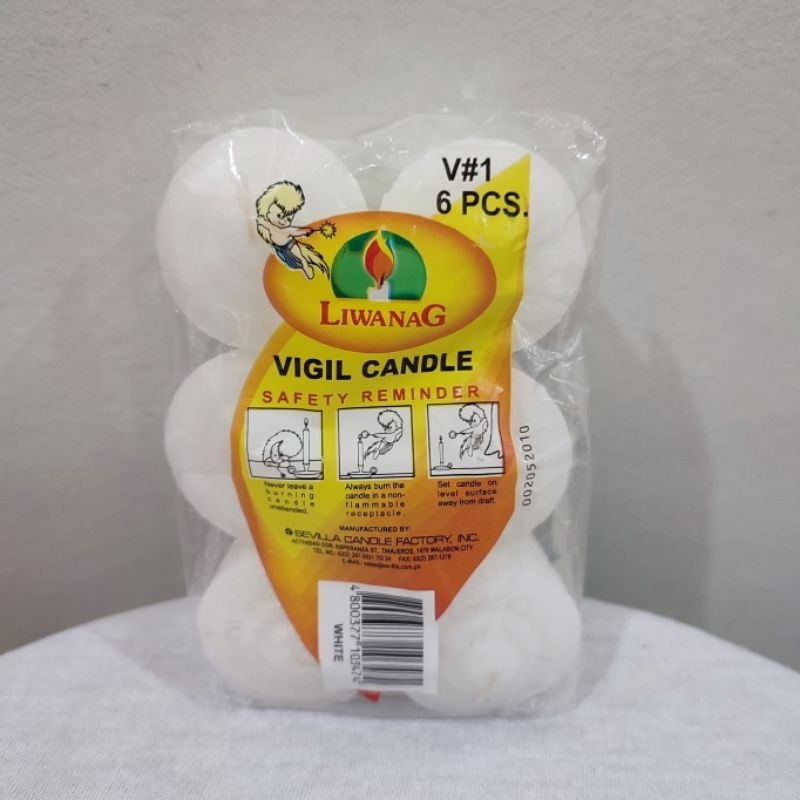 Liwanag Vigil Candle #1 6pcs per pack | Shopee Philippines