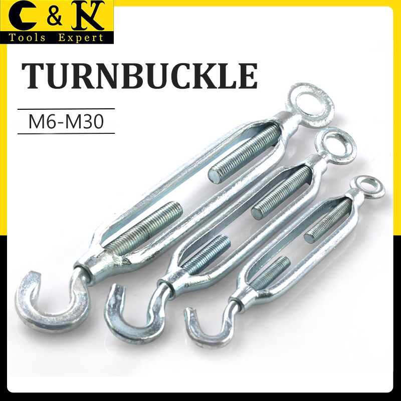 Turnbuckle 1/4"(6mm) 5/16"(8mm) 3/8"(10mm) 1/2''(12mm) 5/8''(16mm) Hook ...