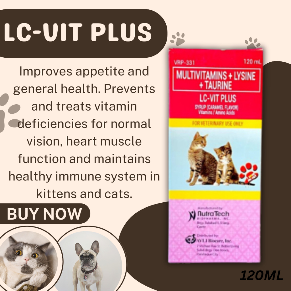 [SOUTH VET] LC-Vit Plus 120ml Multivitamins (For Cats) w/ Taurine ...