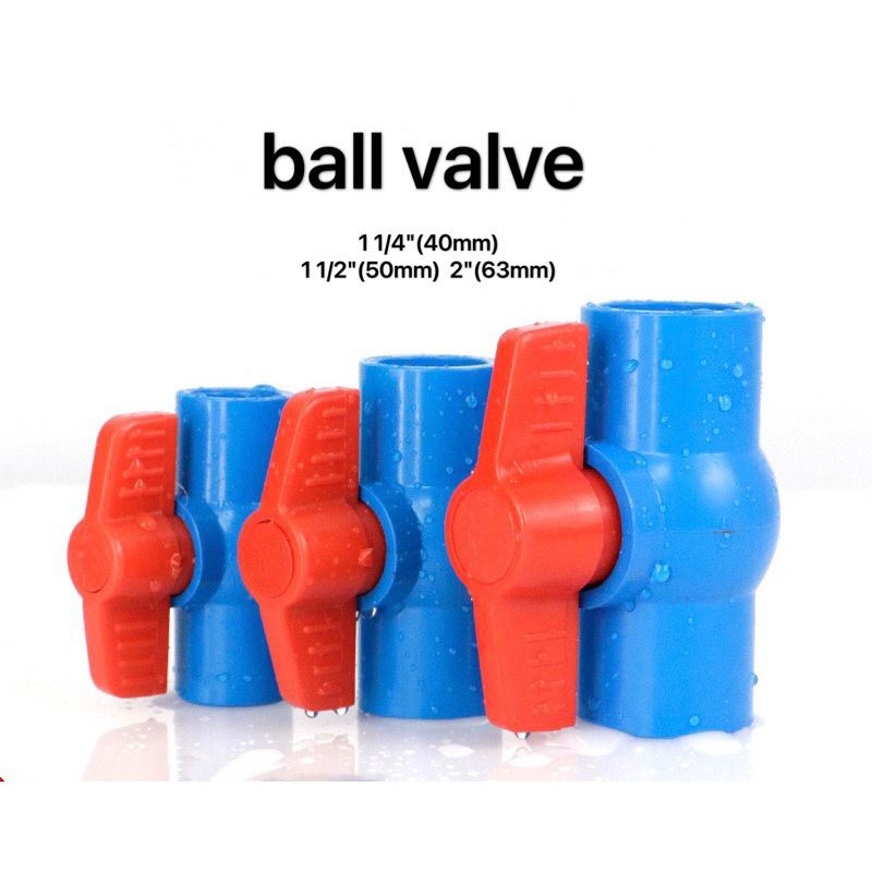 pvc blue ball valve 2" 1 /12'' 1 1/4'' | Shopee Philippines