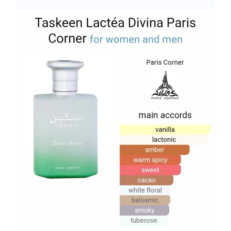 LACTEA DIVINA TASKEEN PARIS CORNER-- BLAN.CHE BETE ALTERNATIVE | Shopee ...