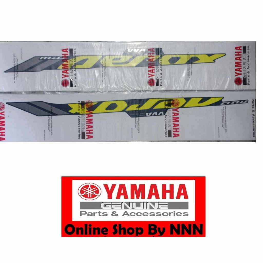 DECALS/STICKER FOR COVER SIDE 3 AND 4 NEON GREEN/GRAY METALLIC AEROX V2 ...