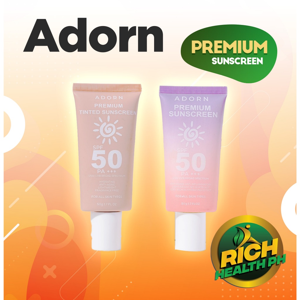 Adorn Premium Sunscreen SPF50 PA++++ 50mL | Shopee Philippines