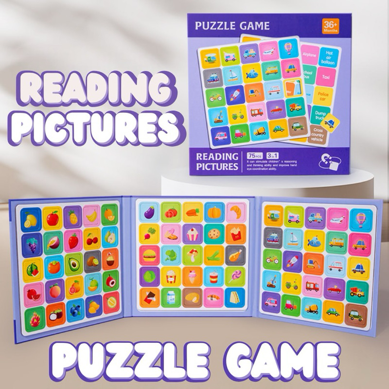 Reading Pictures Puzzle Game Educational Toys Children First Word ...