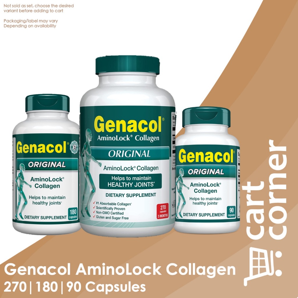 Genacol AminoLock Collagen (270 | 180 | 90 capsules) | Shopee Philippines