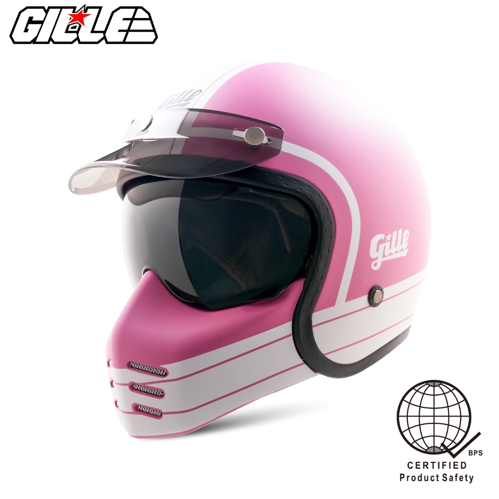 GILLE OP12 Venery Copper Convertible Full Face Single Visor Motorcycle ...