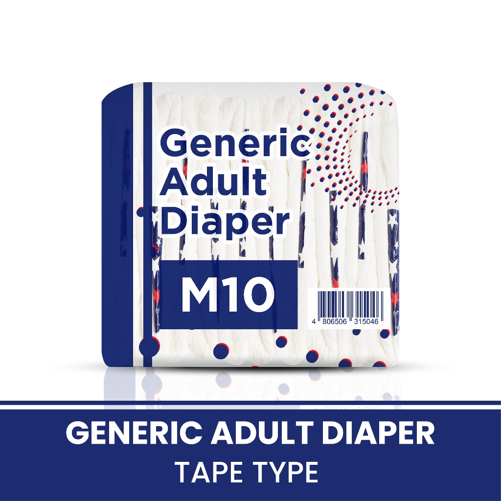 Generic Adult Diaper Tape Type Medium 10's | Shopee Philippines