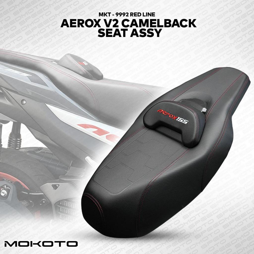 MOKOTO YAMAHA AEROX V2 CAMEL BACK SEAT ASSY WITH EMBROID LOGO AND ...