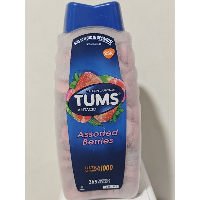 Tums Antacid Ultra strength 1000 calcium carbonate heartburn ...