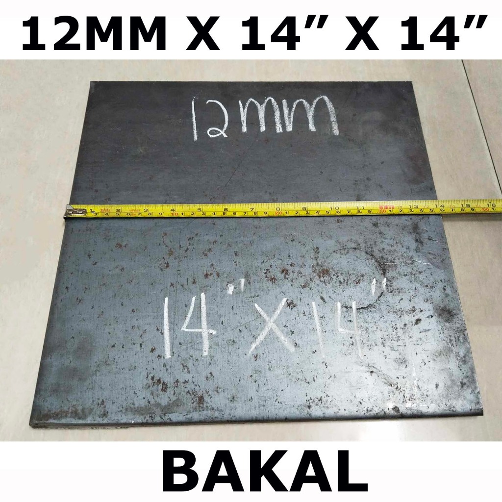 MS BASE PLATE 12MM X 14" X 14" MILD STEEL === BAKAL 12MM X 14" X 14 ...