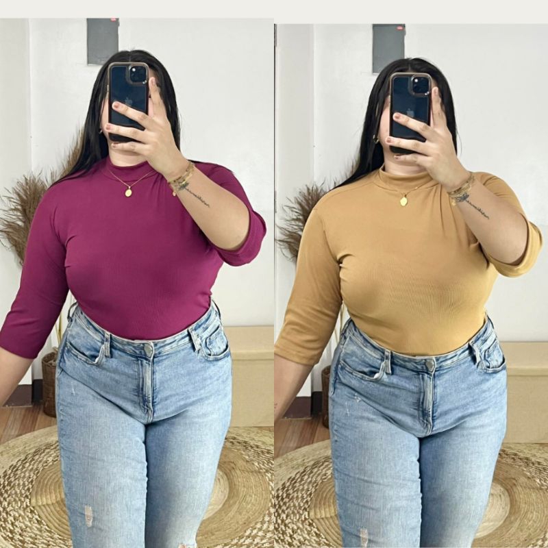 Dianne's - PLUS SIZE TURTLE NECK 3/4th FULL LENGTH | BEST FIT XL - 2XL ...