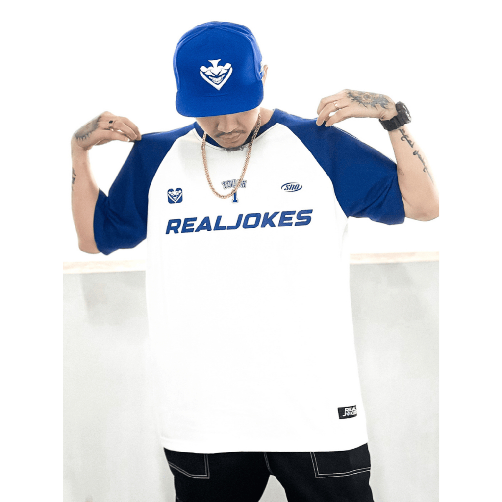 Real Jokes Clothing - Tough1 (White Shirt / Blue Sleeves) | Shopee ...