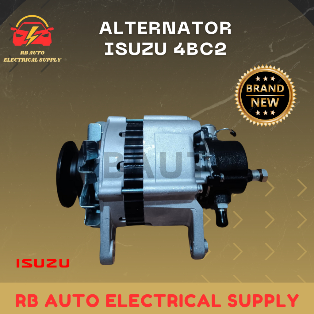 ALTERNATOR ISUZU 4BC2 24V 45A SINGLE PULLEY BIG VACCUM BLITZ | Shopee ...