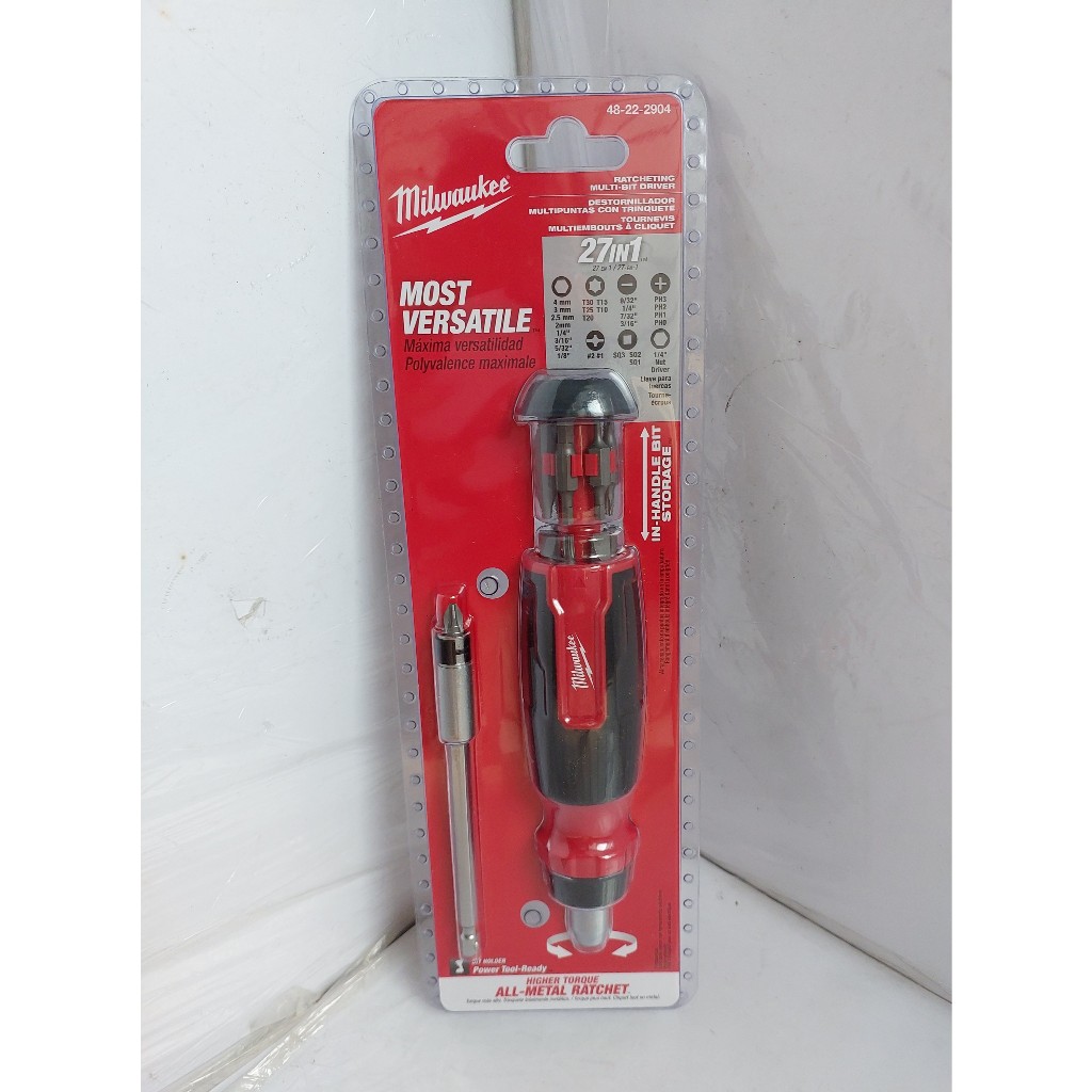 Milwaukee Ratcheting Screwdriver 27in1 Security Multi-Bit NewUSA ...