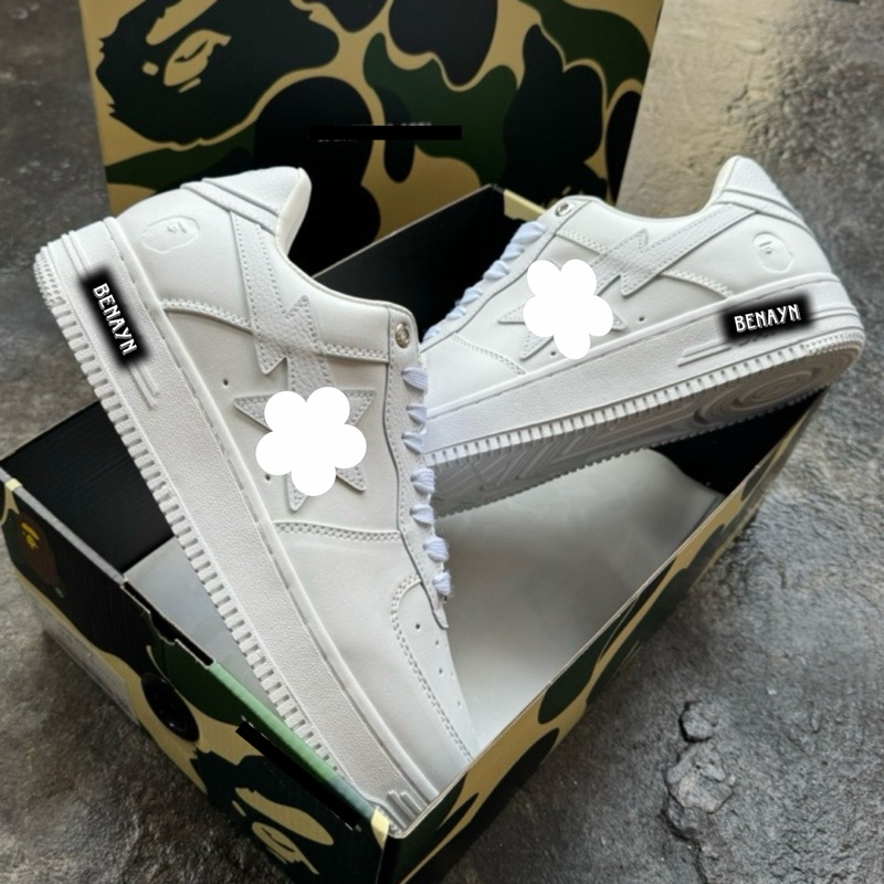 BAPESTA "Triple White" Ape-Man Head for men and women | Shopee Philippines