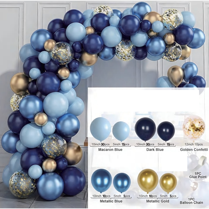 Agar.Shop Navy Blue Globos Party Balloons Arch Garland Kit Birthday ...