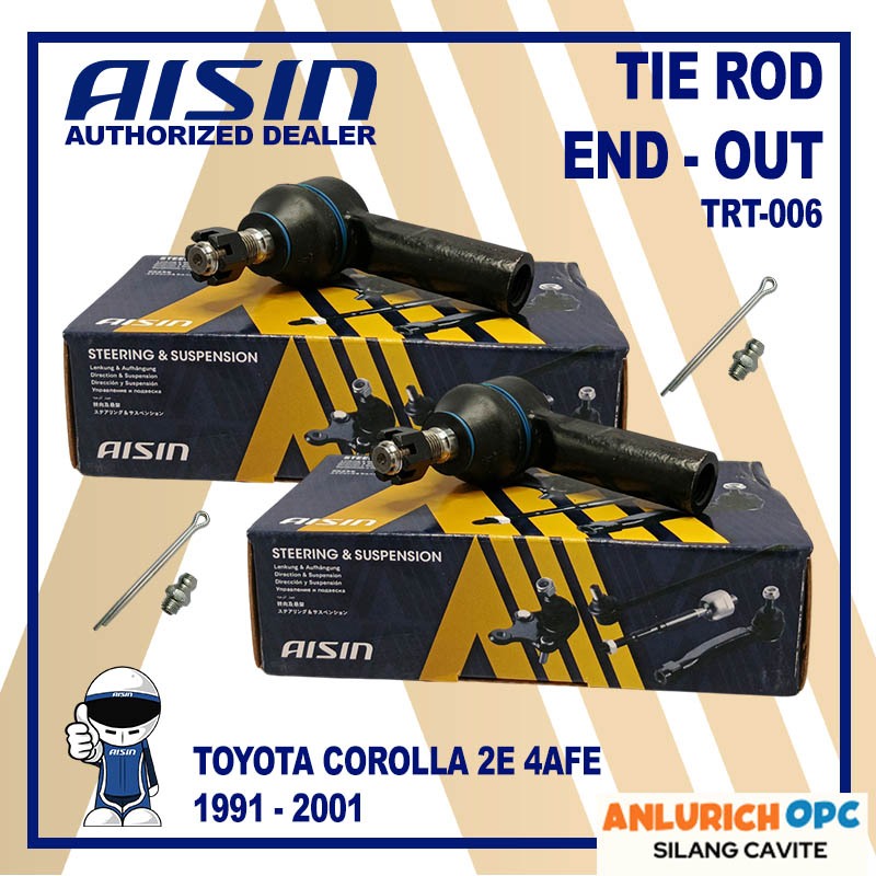 AISIN TIE ROD END (2PCS) TOYOTA COROLLA 2E 4AFE 1991-2001 (TRT-006 ...