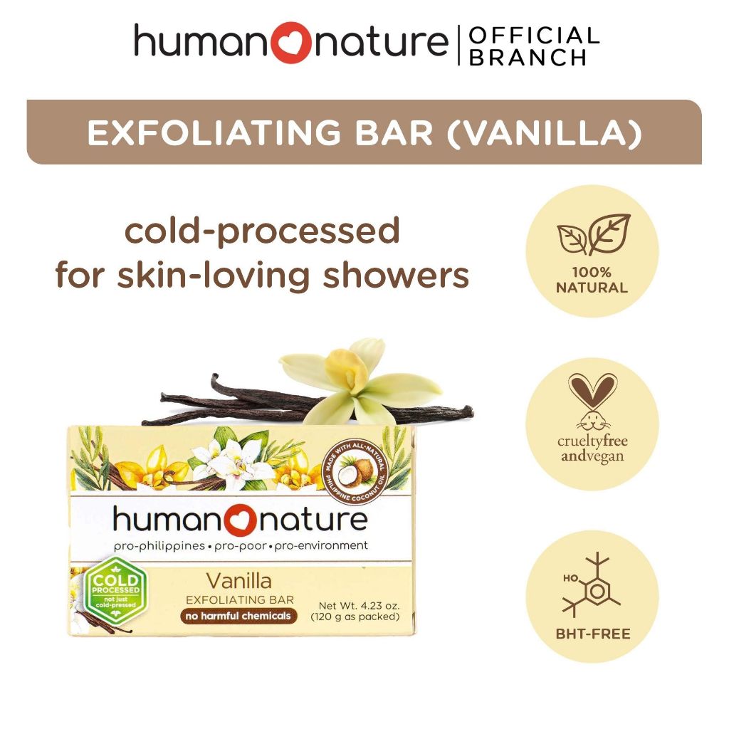 Human Nature Vanilla Exfoliating Bar Soap 120g | Shopee Philippines