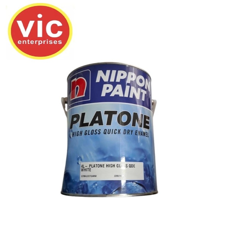 Nippon Paint Platone High Gloss Quick Dry Enamel White Gallon, Vic ...