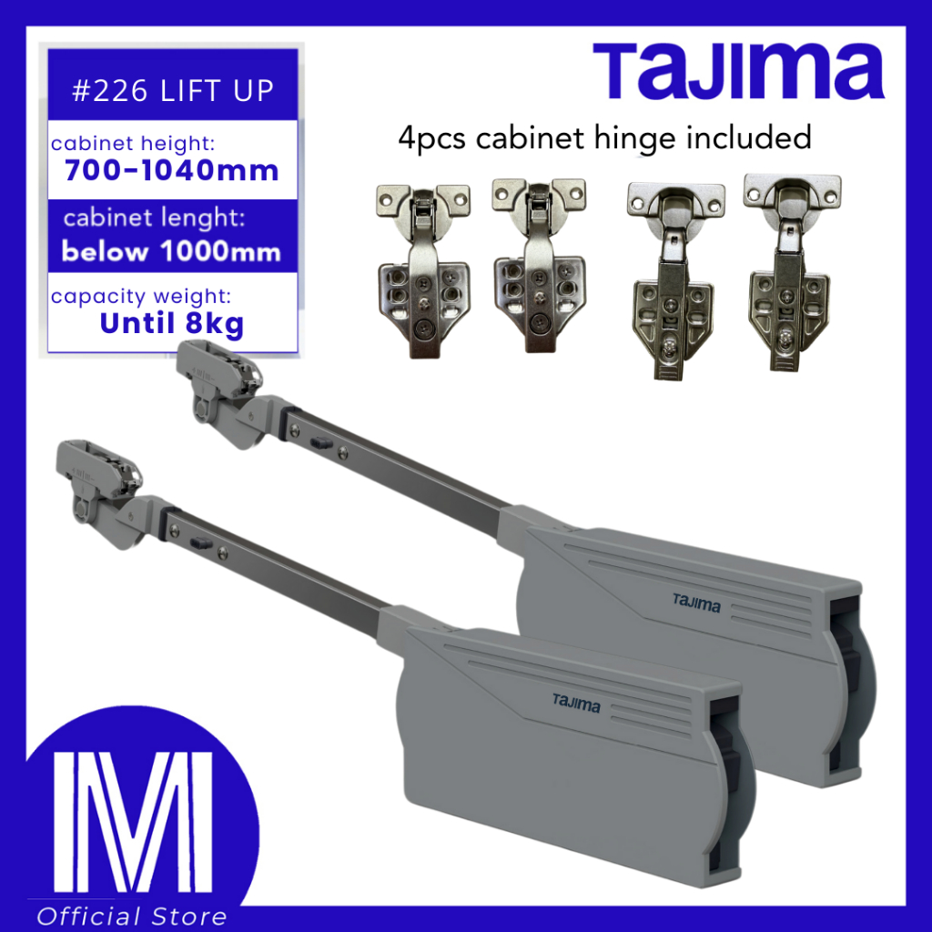 226 Tajima Double Door Bifold Cabinet Lift Up Mechanism Stay Support (2 ...