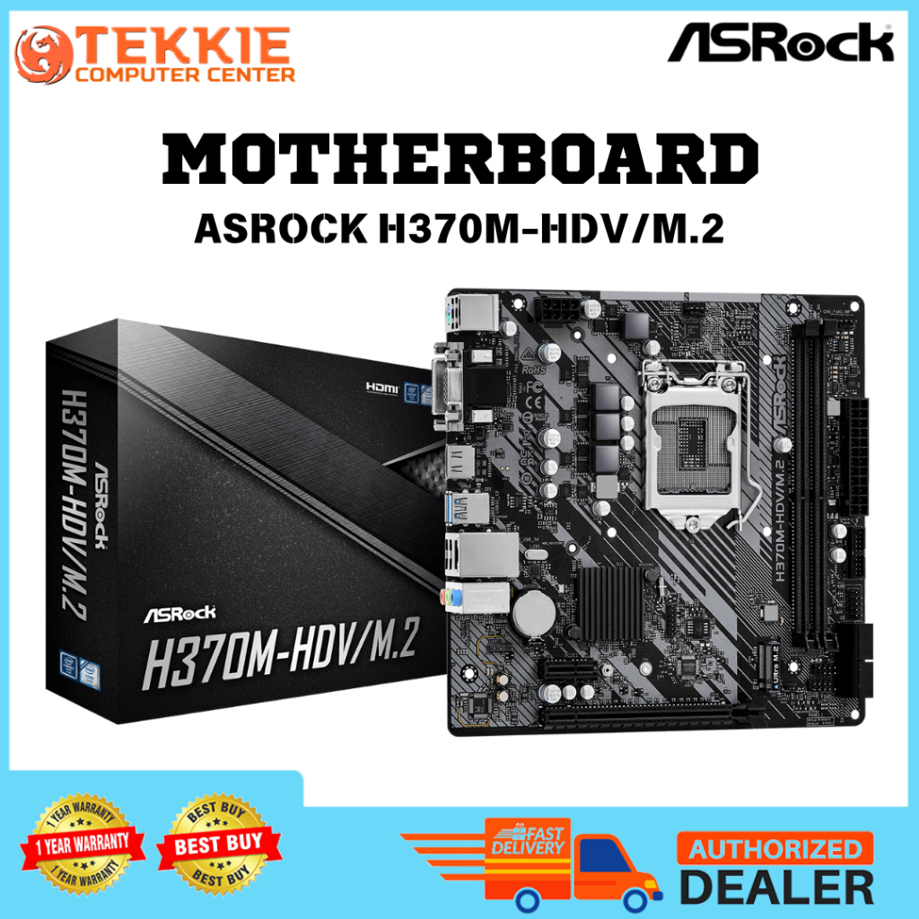 BRANDNEW ASROCK H370M-HDV/M.2 Supports 9th and 8th Gen Intel® Core ...