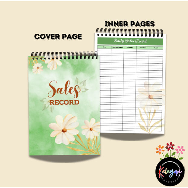 Sales Record book 50pgs back to back- (total of 100 pages) and 30pgs ...