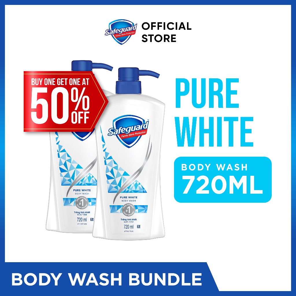 Safeguard Body Wash 720mL Pure White BOGO50 | Shopee Philippines