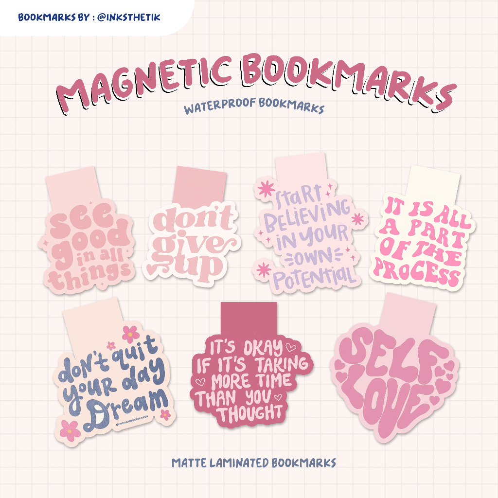 Magnetic bookmarks | Pink Collection | Shopee Philippines