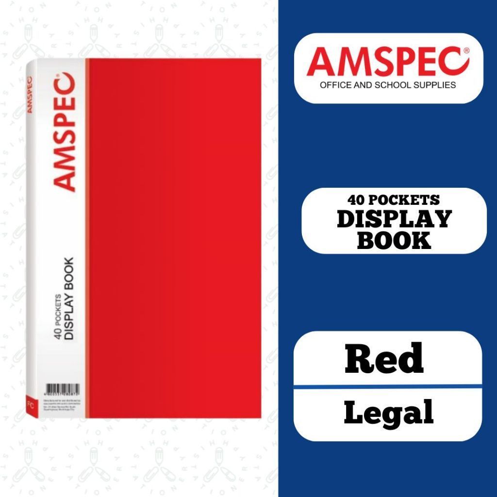 Amspec Clear Book / Display Book FC Red 40 pockets - Long | Shopee ...