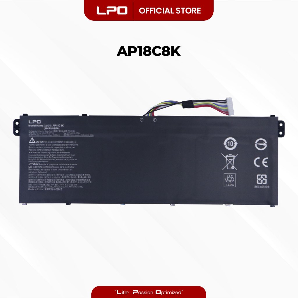 LPO Brand Battery Acer AP18C8K AP18C4K (3ICP5/81/68) AP18C4K KT00304012 ...