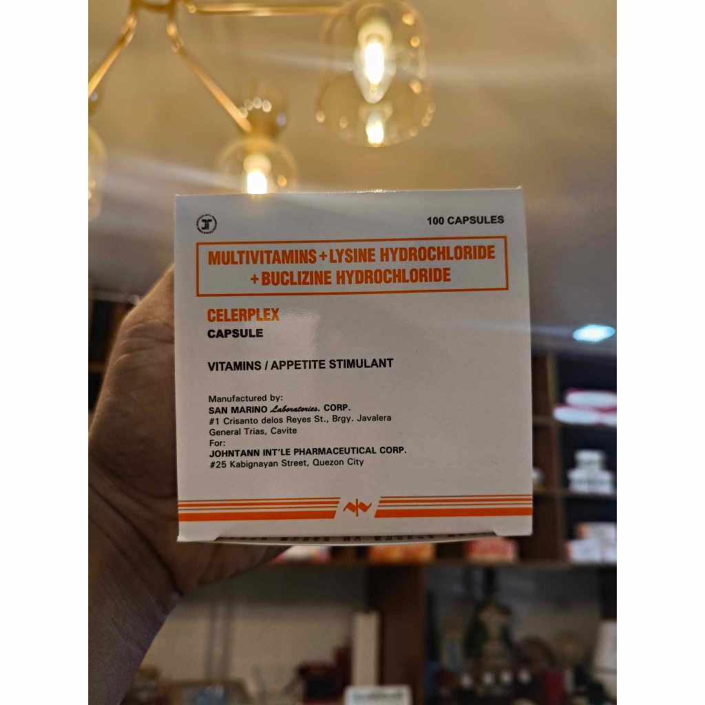 CELERPLEX MULTIVITAMINS + LYSINE HYDROCHLORIDE + BUCLIZINE ...