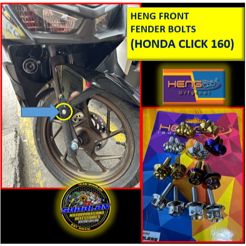 HENG Original Front Fender Bolts for HONDA CLICK 160 (2pcs) | Shopee ...