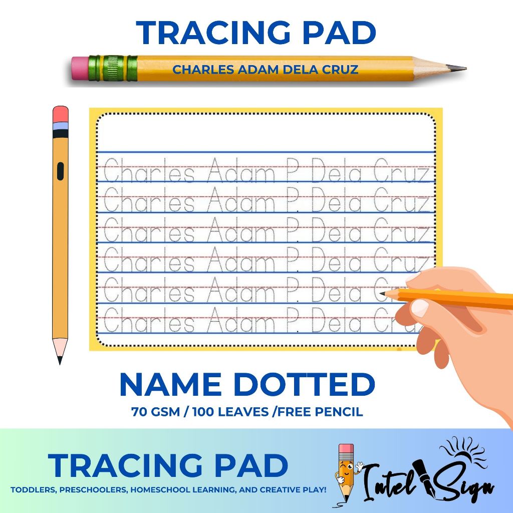 Tracing Pad ( Alphabet, Numbers, Shapes, Name, etc.) | Shopee Philippines