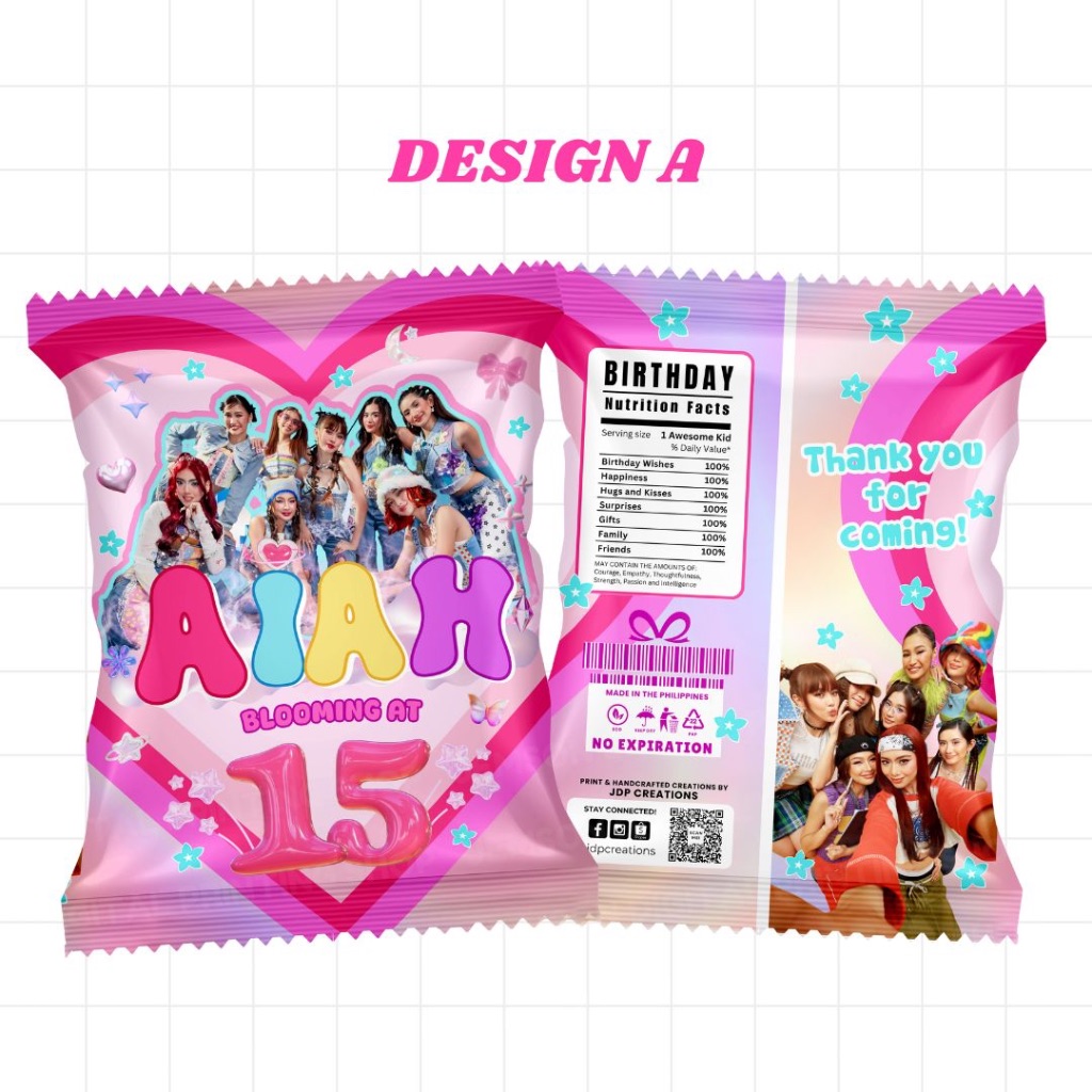 20pcs Bini Theme Loot Bags Candy Bags Treat Bags Chip Bags for Birthday ...