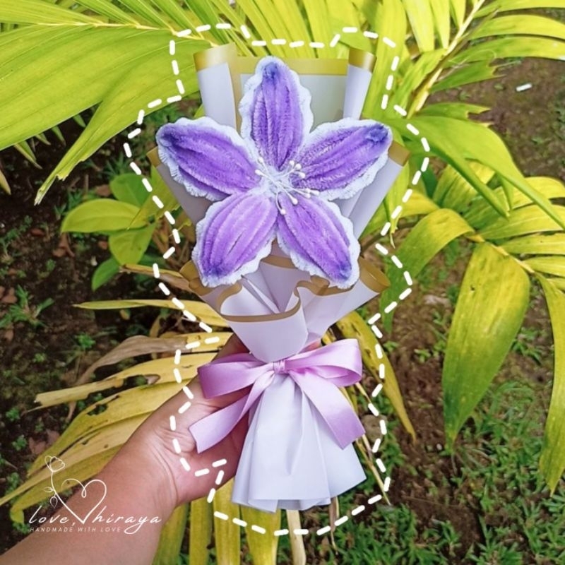love, hiraya | tiger lily made from colorful fuzzy wires, arranged in a bouquet | Shopee Philippines