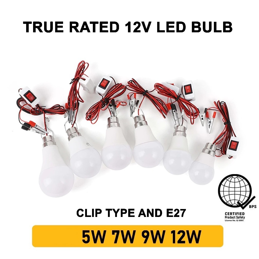 gdplus DC 12V Bulb Clip Battery Small With Cable Low Voltage Dc Dry LED ...