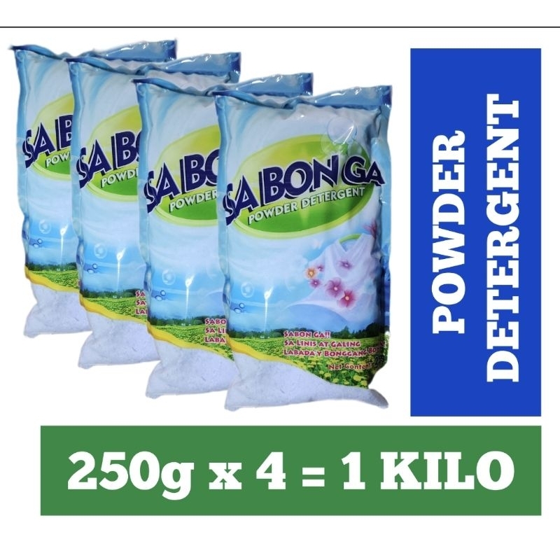 SabonGa Powder Detergent 4 x 250g pack | Shopee Philippines